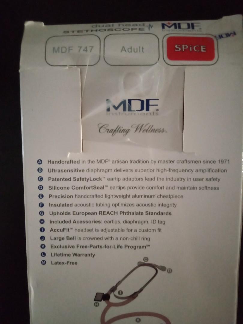 Stethoscope MDF 747, Health & Nutrition, Health Monitors & Weighing ...