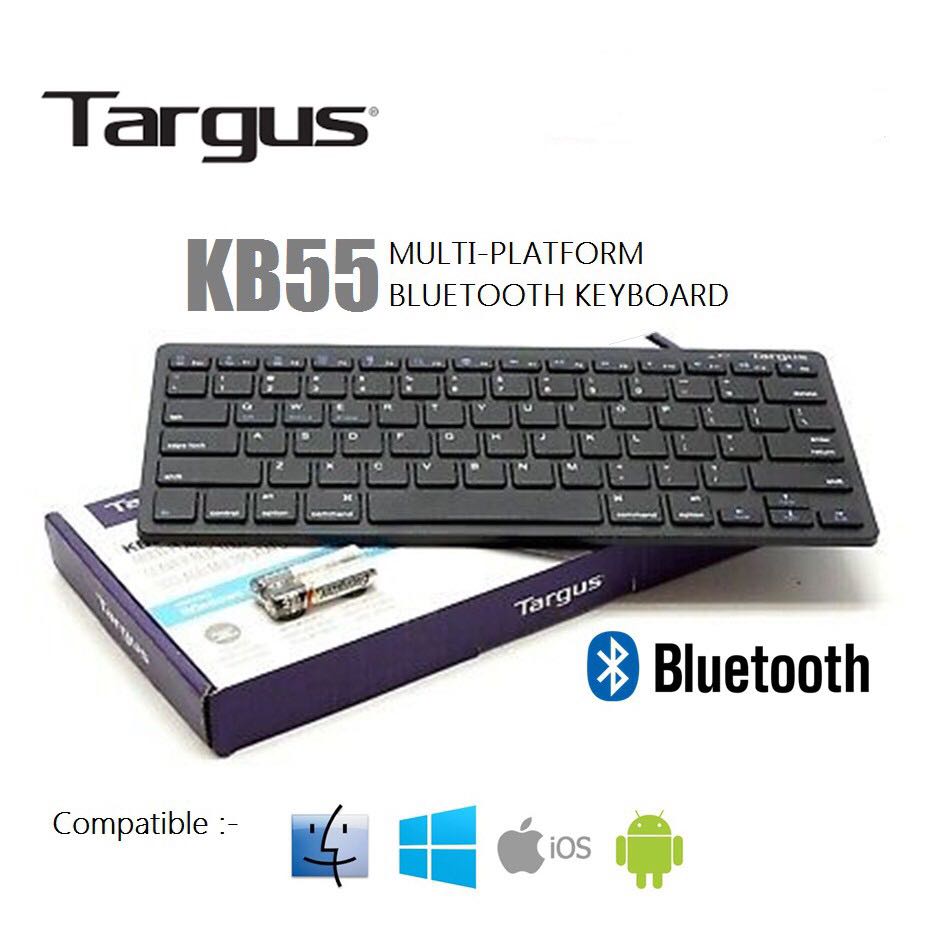 TARGUS KEYBOARD BT MULTI-DEVICE KB55 (AKB55AP) BLK, Computers & Tech, Parts & Accessories ...
