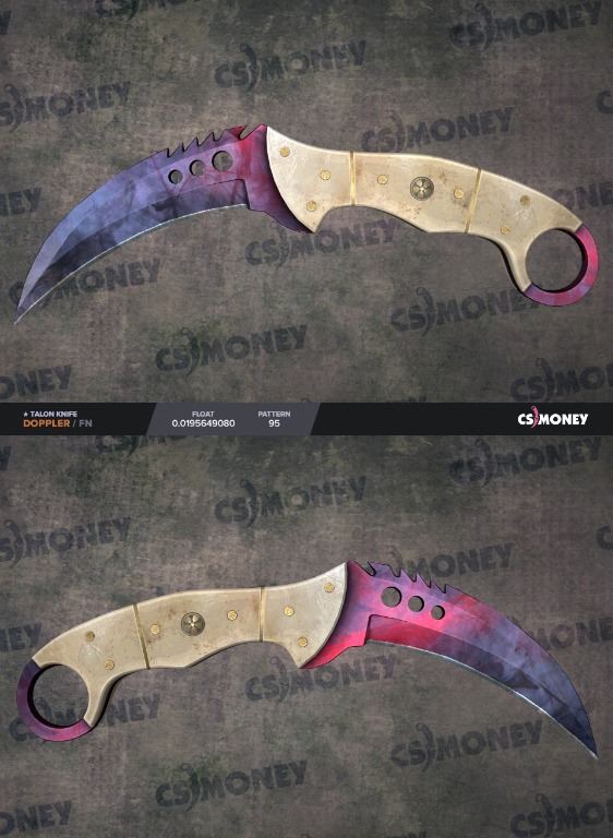 Talon Knife | Doppler (Phase 1) 0.01fv FN, Video Gaming, Gaming ...