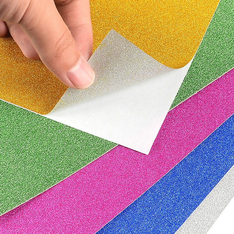 A4 glitter sticker paper, gold glitter sticker, silver glitter, 80 gsm ...