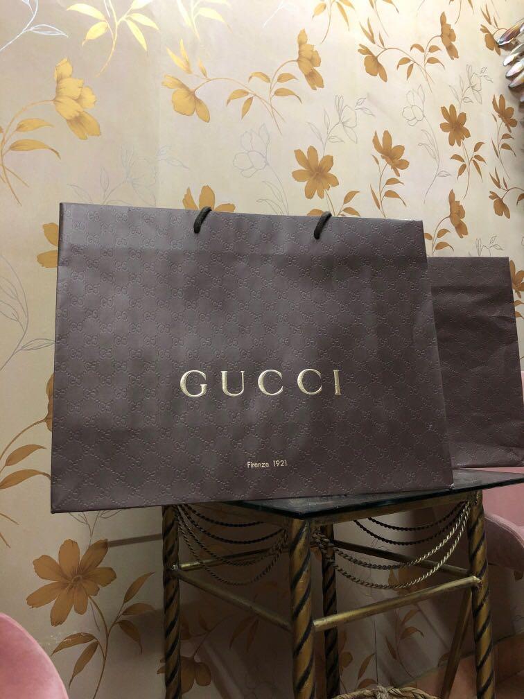 Authentic Gucci Paper Bag, Luxury, Bags & Wallets on Carousell