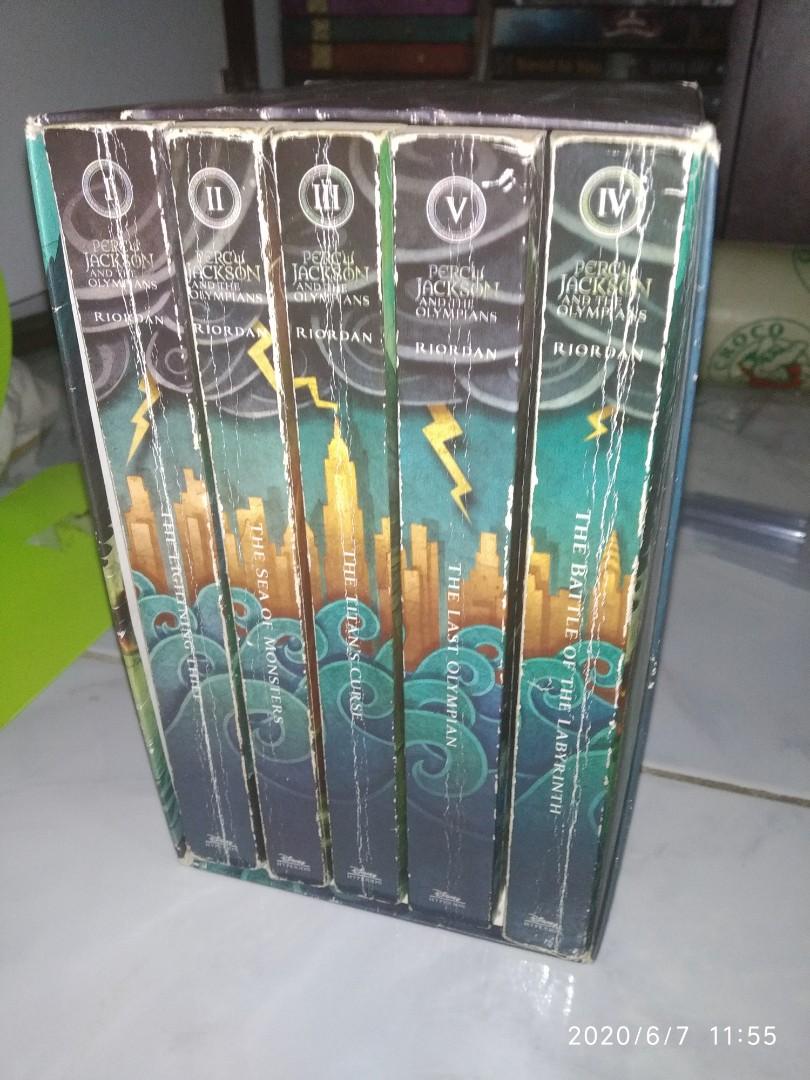 BOXED SET Percy Jackson and the Olympians by Rick Riordan, Hobbies ...