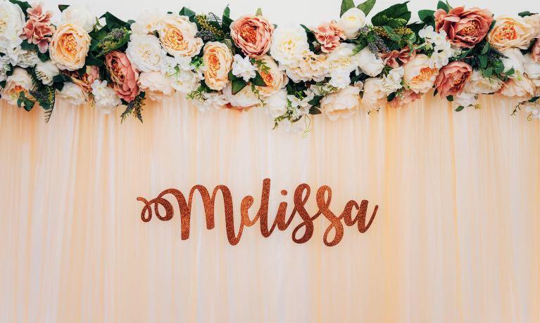 [Sale] Custom laser-cut Calligraphy Name Banner for backdrop (Softfoam ...