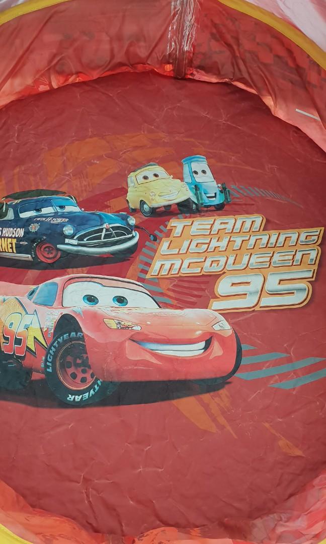 [Free with purchase > $5] Disney Lightning McQueen Pop-up Pool, Hobbies ...