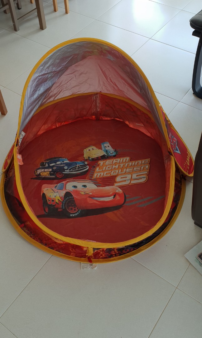 [Free with purchase > $5] Disney Lightning McQueen Pop-up Pool, Hobbies ...
