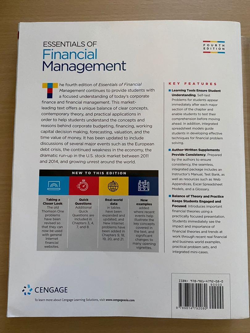 Essentials of Financial Management (4th edition), Computers & Tech ...
