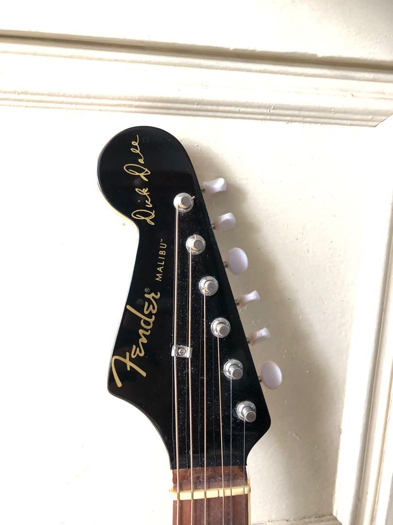 fender reverse neck Dick Dale signature Malibu acoustic guitar ...