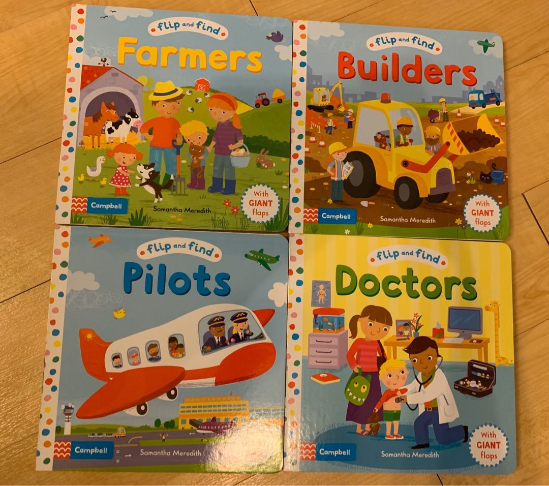Flip and Find : people who help us, 興趣及遊戲, 書本 & 文具, 小朋友書 - Carousell