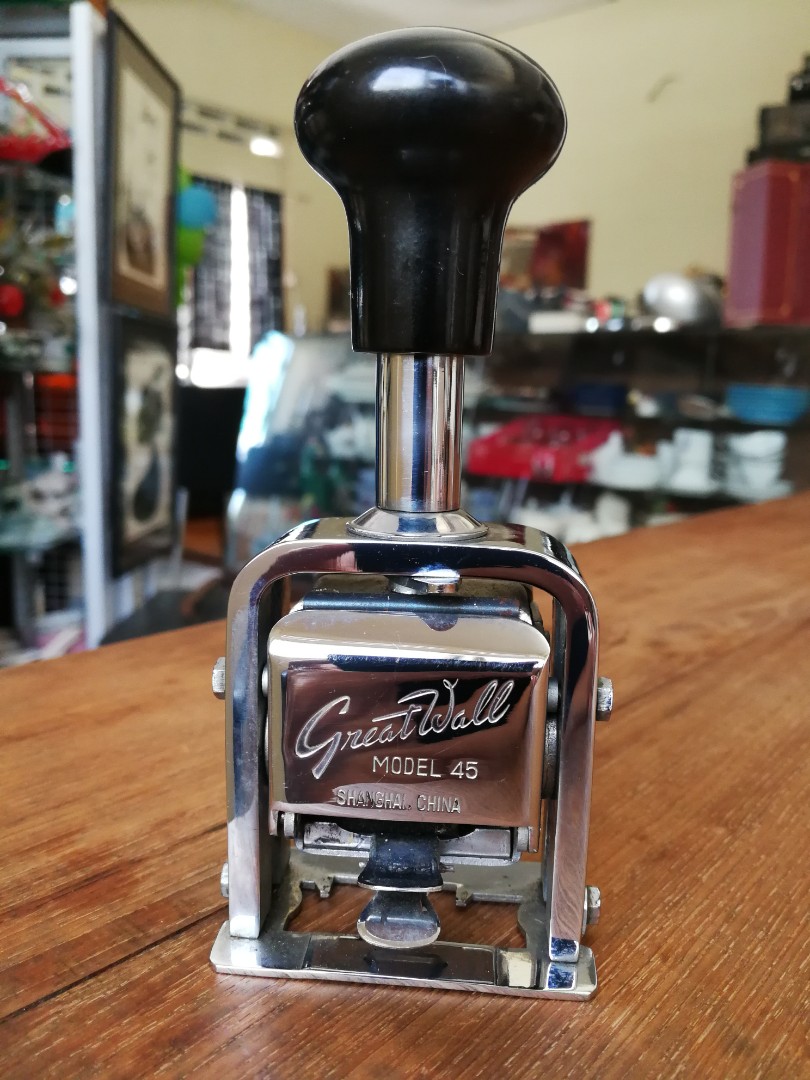 GREAT WALL Model 45 Numbering Machine, Furniture & Home Living, Home ...