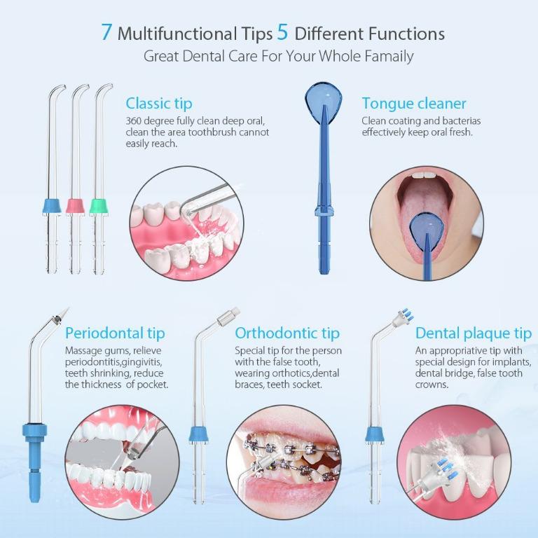 Homgeek Upgrade Water Flosser,Oral Irrigator,Water Pick,Dental Water ...