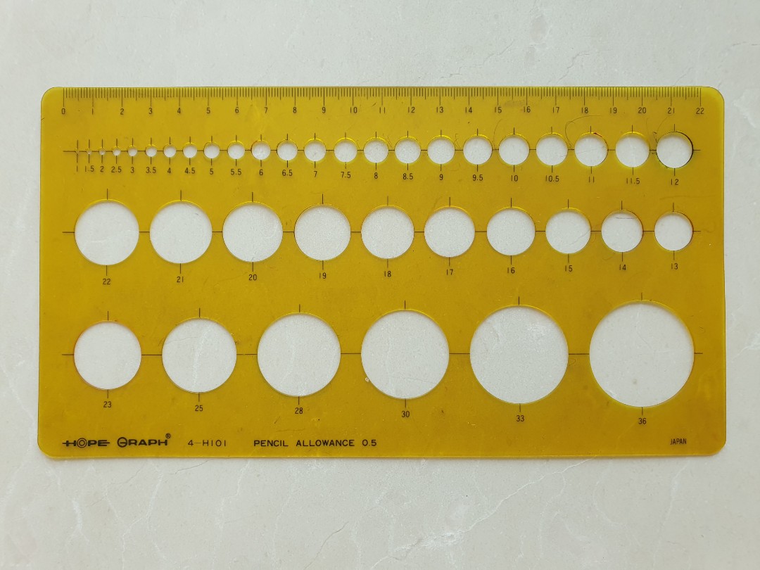 Hope Graph Drawing Template 4-H101 Circles 1-36mm (Made in Japan ...