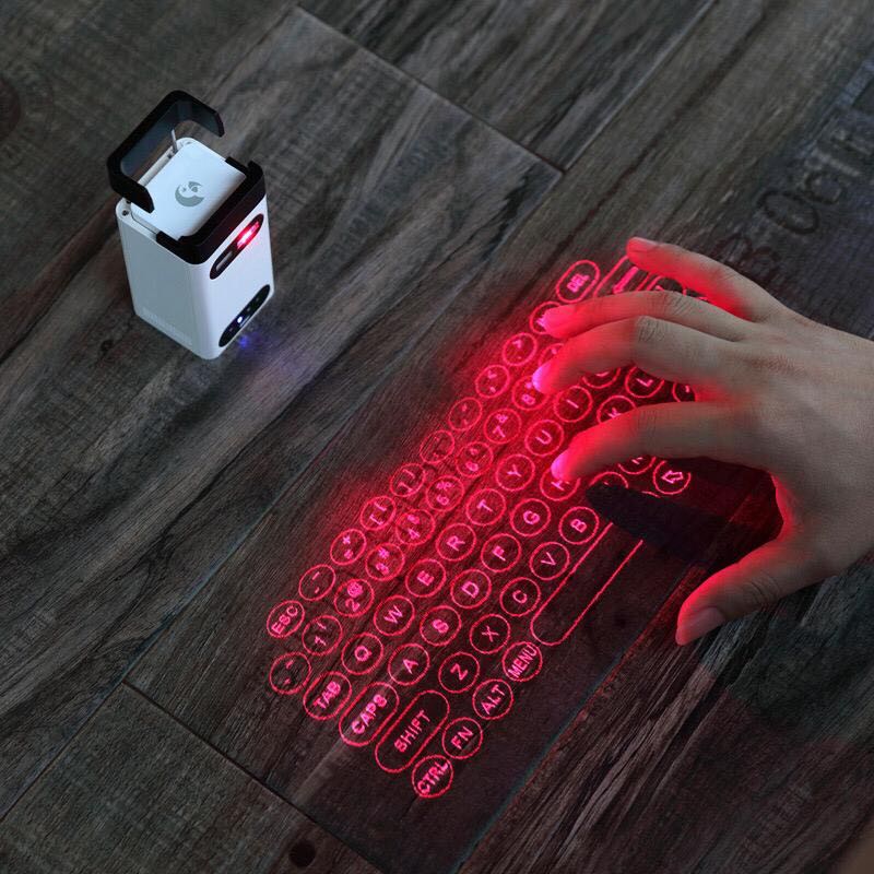 Laser Projection Keyboard 紅外線可攜式科技鍵盤 顏色：白, 其他, 其他 - Carousell