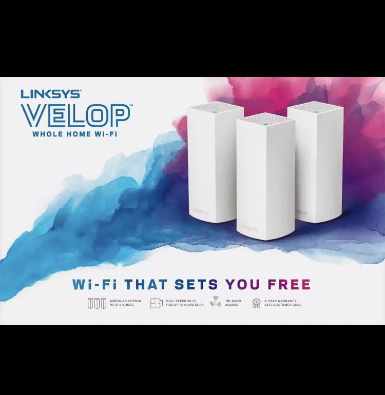 Router Linksys Velop Tri-Band AC6600 Mesh, Electronics, Others on Carousell