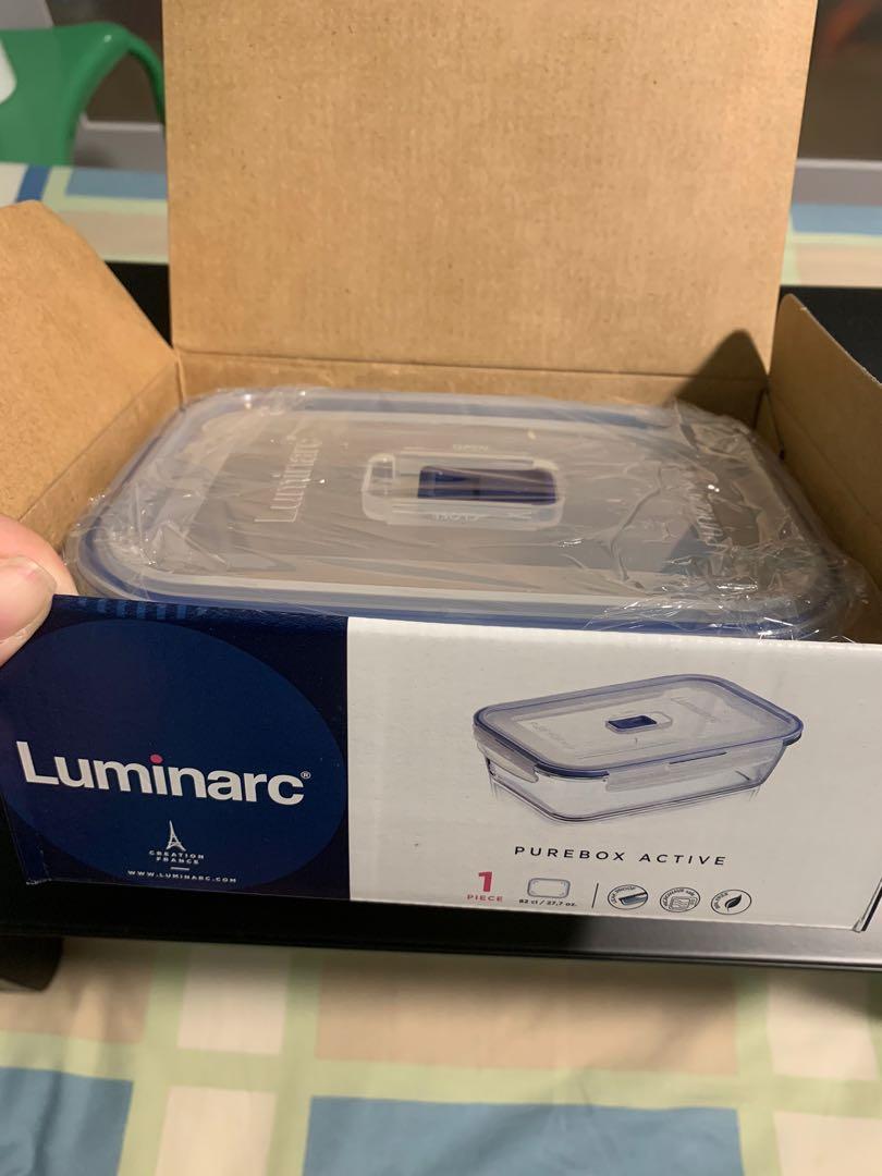 Luminarc - Purebox Active 820ml - glass lunchbox, Furniture & Home ...
