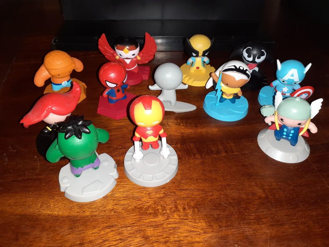 Mini Marvel Figures with acrylic display and stand, Hobbies & Toys ...