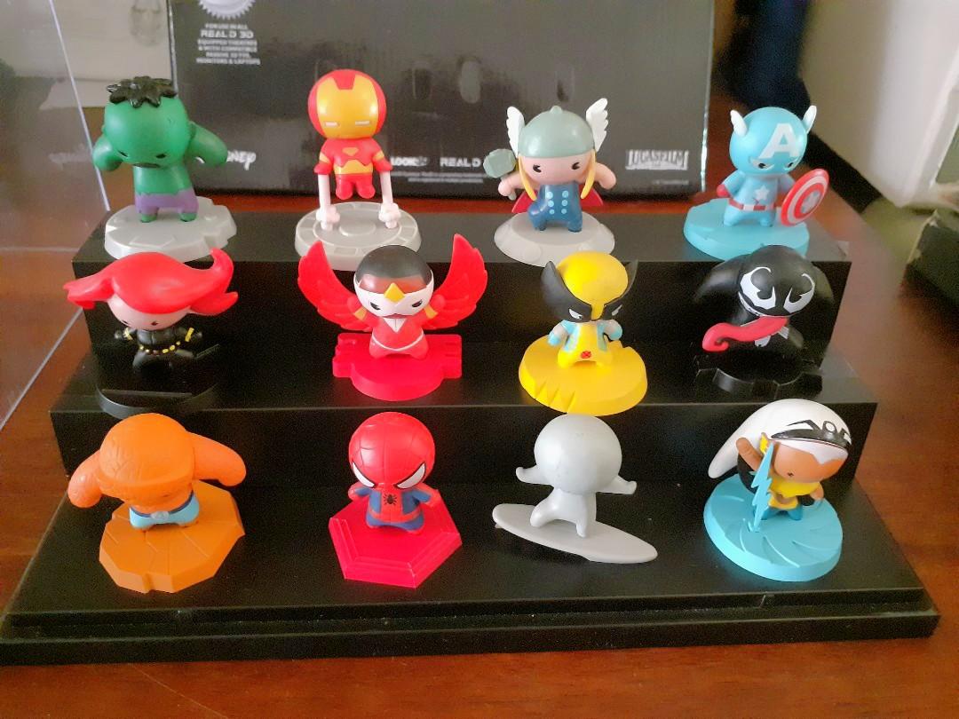 Mini Marvel Figures with acrylic display and stand, Hobbies & Toys ...