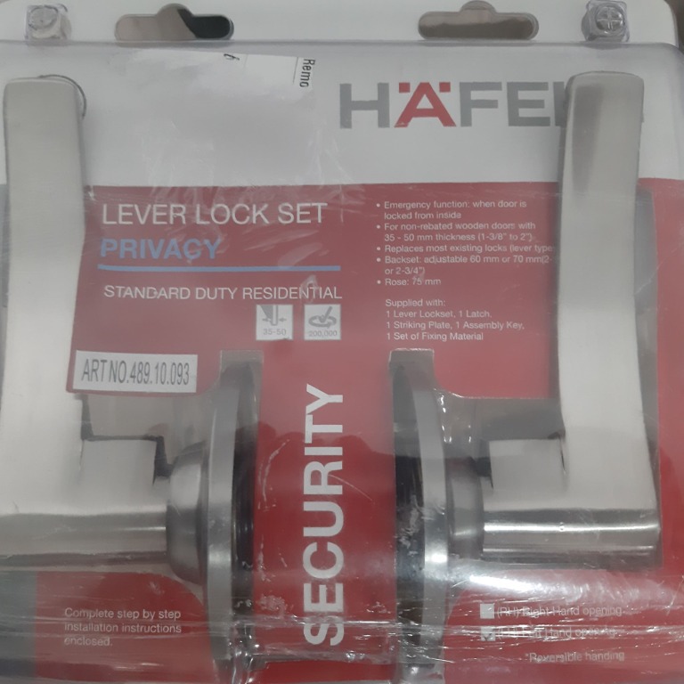 Original Hafele Lever Lock Set 489.10.086, Commercial & Industrial ...