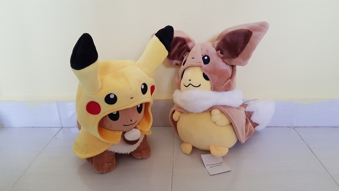 Pokemon pikachu eevee poncho set, Hobbies & Toys, Toys & Games on Carousell