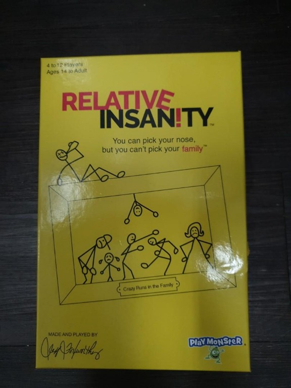 Relative Insanity Game, Hobbies & Toys, Toys & Games on Carousell