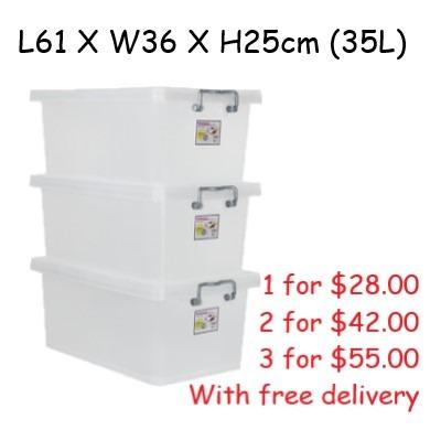 Toyogo Storage Box with wheels (35L, 41L, 50L & 73L), Furniture & Home ...