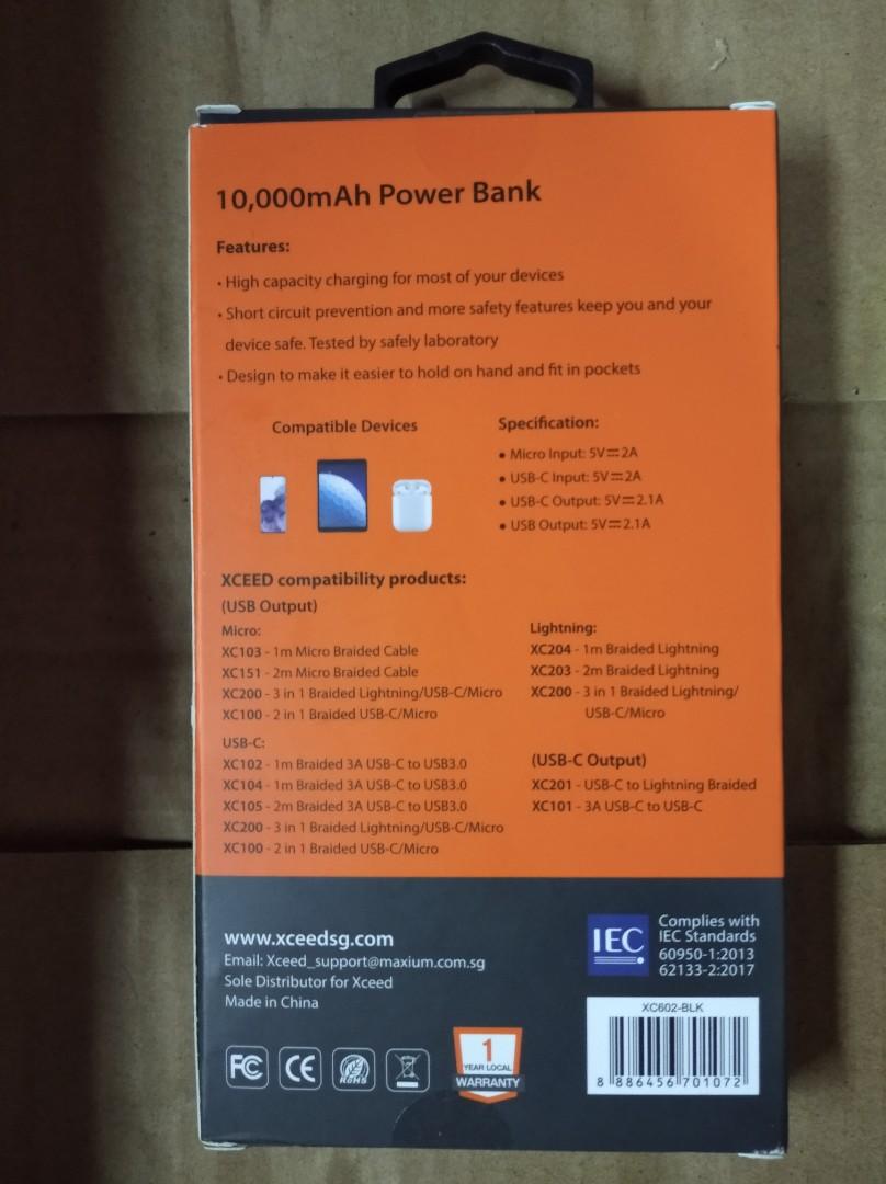 XCeed 10,000mAh Portable Charger Powerbank, Mobile Phones & Gadgets ...
