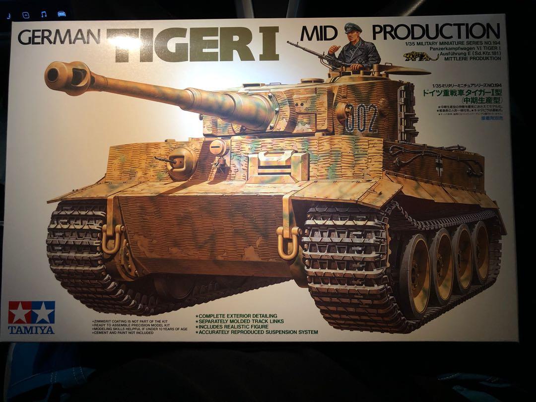 Tamiya German Tiger 1 mid production tank #35194, 興趣及遊戲, 收藏品及紀念品, 明星周邊 ...