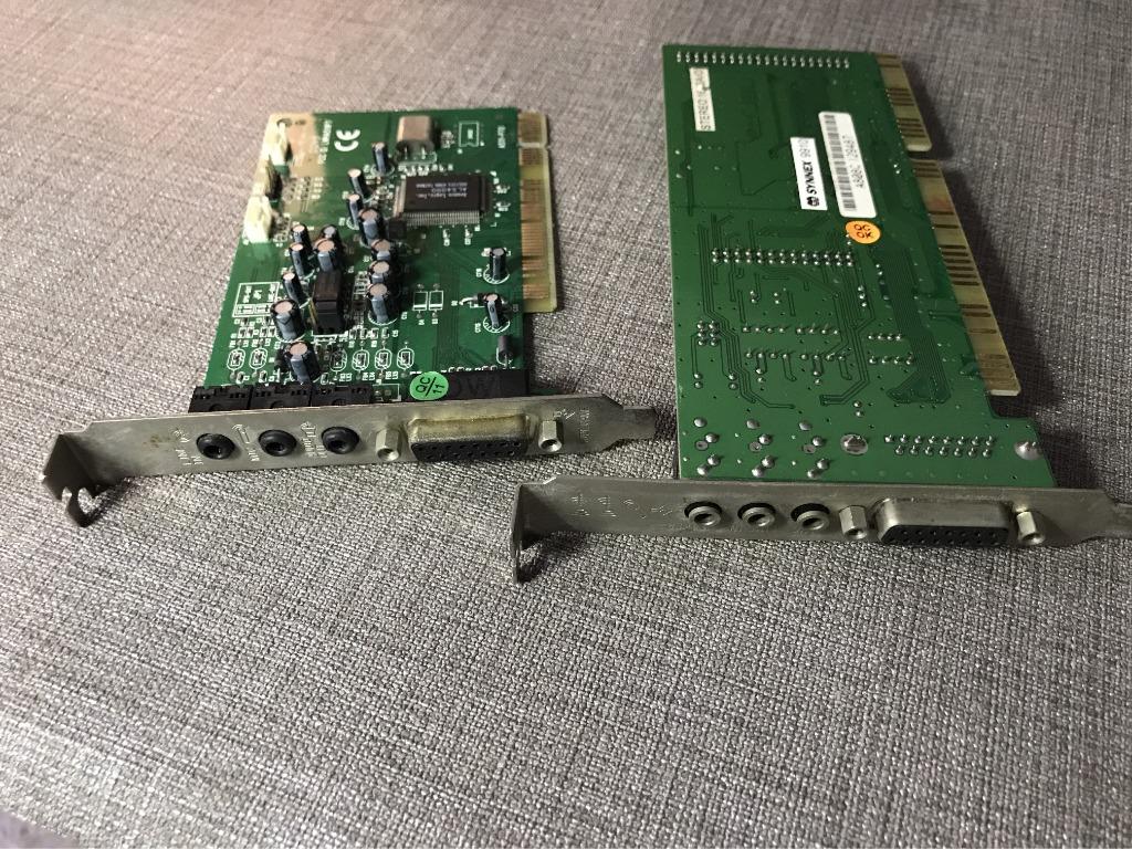 【清倉 便宜賣】兩張早期音效卡ALS4000&ES1868F M138晶片組合賣(有接搖桿 DA-15連接器) 不保證功能 二手 , 電腦及 ...