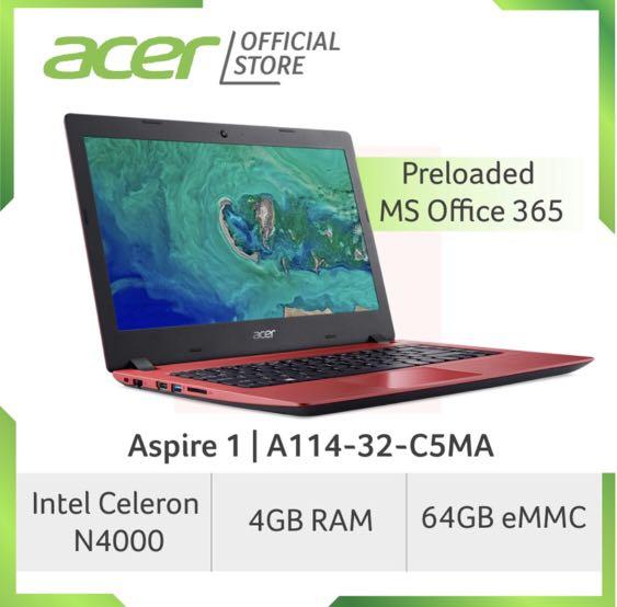 Acer Aspire 1 14 Inch Red Laptop, Computers & Tech, Laptops & Notebooks ...