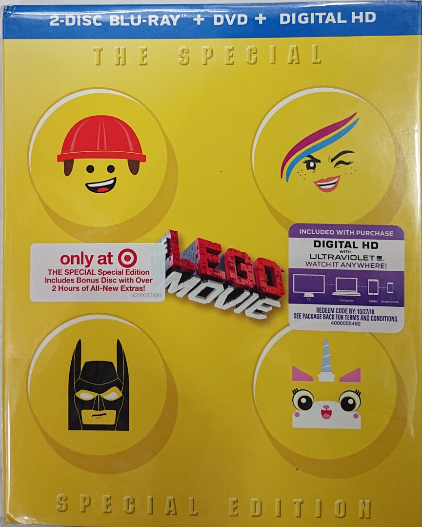 全新限量特别版美版:bd+dvd Lego movie. 有原裝紙套.英文字幕, 興趣及遊戲, 音樂、樂器 & 配件, 音樂與媒體 - CD ...