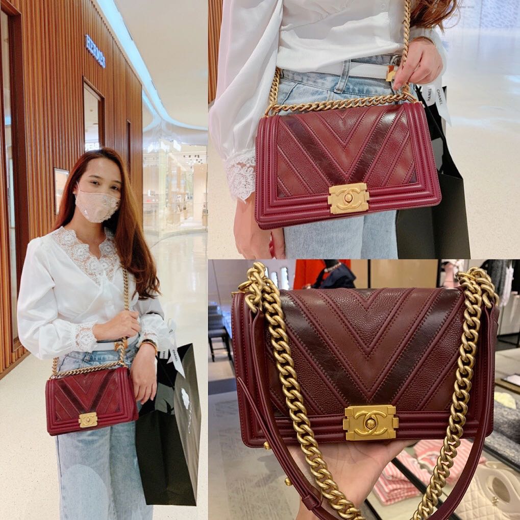 Chanel boy medium limited #22, Women's Fashion, Bags & Wallets, Tote ...