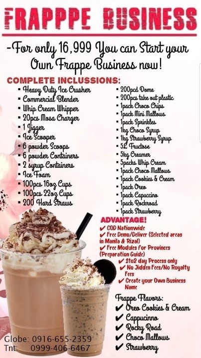 FRAPPE COMPLETE STARTER PACKAGE, Food & Drinks, Local Eats on Carousell