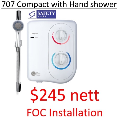 [Free Installation] 707 Compact Copper Tank instant heater, Furniture ...