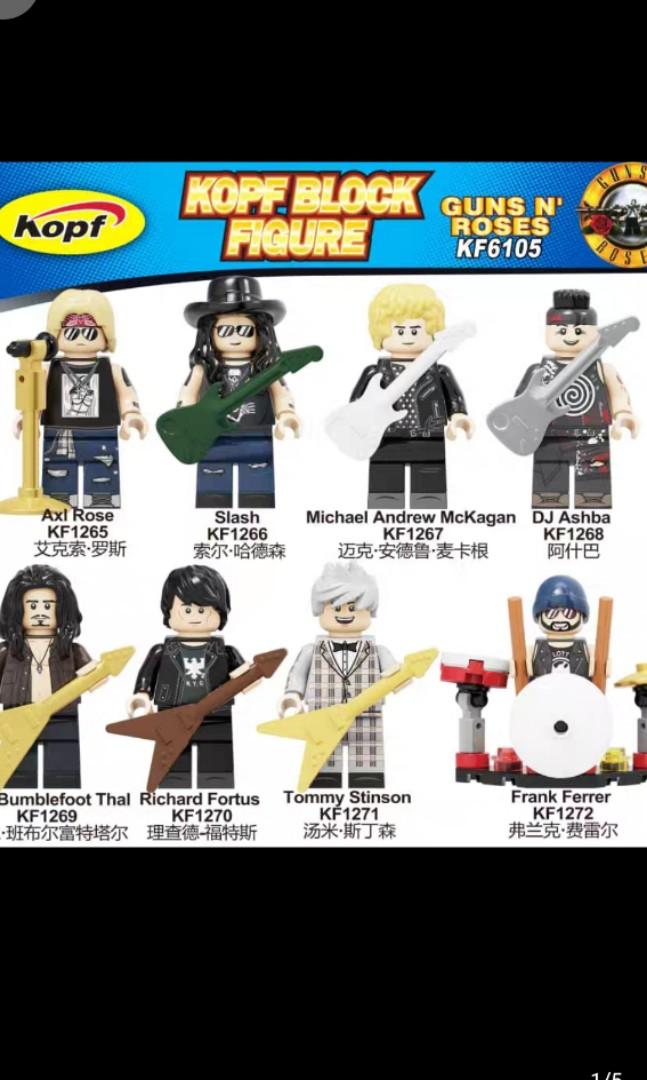 Kopf KF 1265-1272 Rock Bands Minifigures, Hobbies & Toys, Toys & Games on Carousell