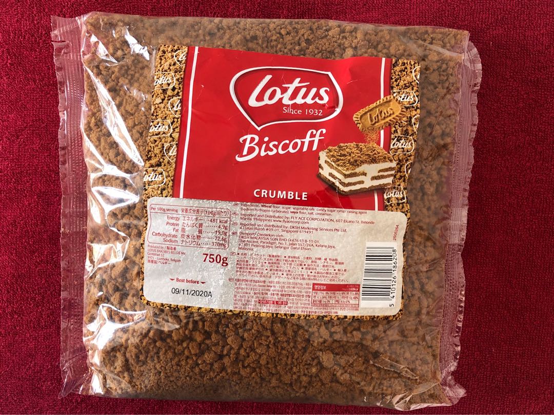 Lotus Biscoff Crumble, Food & Drinks, Homemade Bakes on Carousell