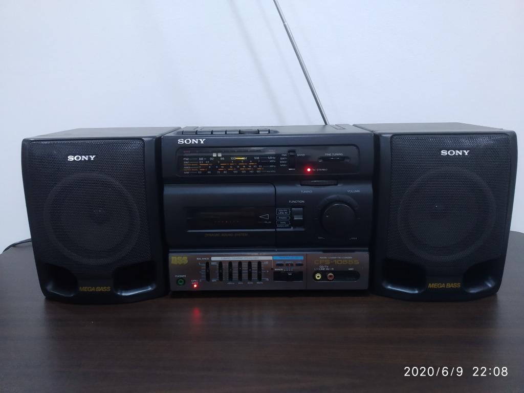 Old Radio 80s Mini Compo Sony CFS-1055S, Audio, Portable Music Players ...
