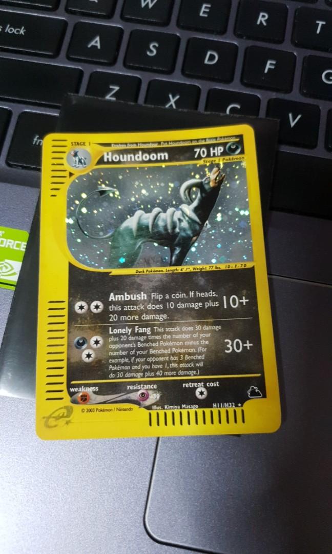 Pokemon Skyridge - Houndoom H11/H32 Holo Swirl, Hobbies & Toys, Toys ...