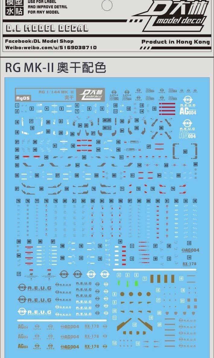 [DL] RG MKII Titans Black Gundam Waterslide Decal 1/144 by Dalin, Hobbies & Toys, Toys & Games ...