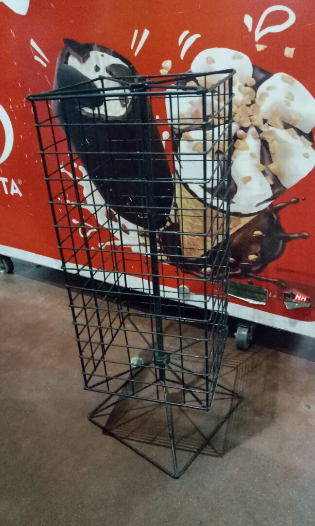 Rotating Rack Revolving Mesh Wire Organizer Display, Furniture & Home ...