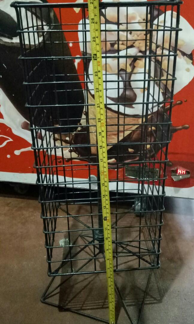 Rotating Rack Revolving Mesh Wire Organizer Display, Furniture & Home ...