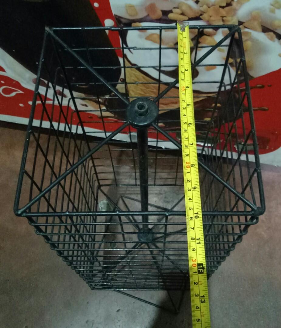 Rotating Rack Revolving Mesh Wire Organizer Display, Furniture & Home ...