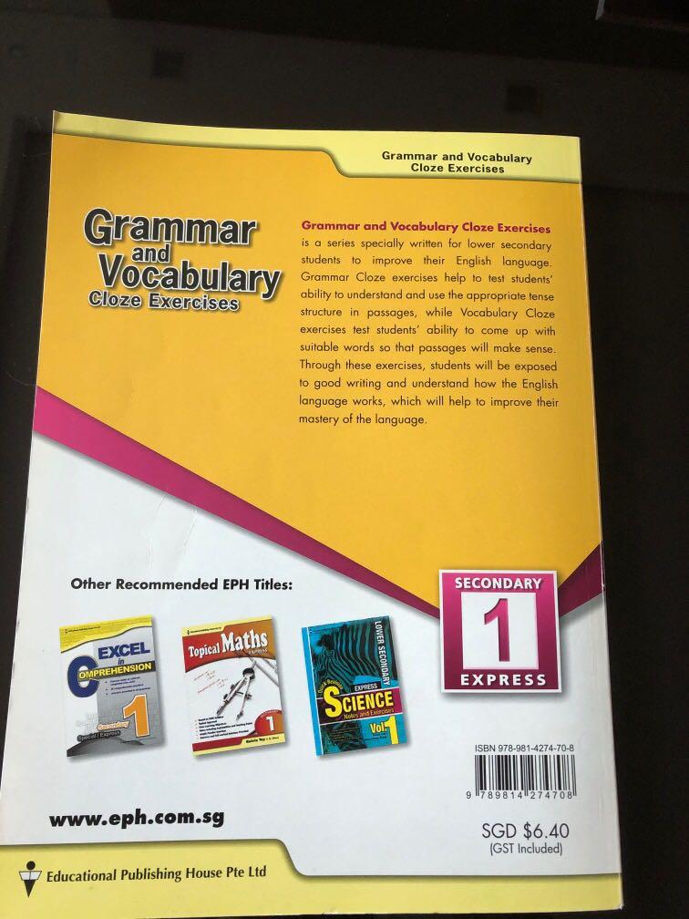 Sec 1 English grammar & vocabulary exercises, Books & Stationery ...