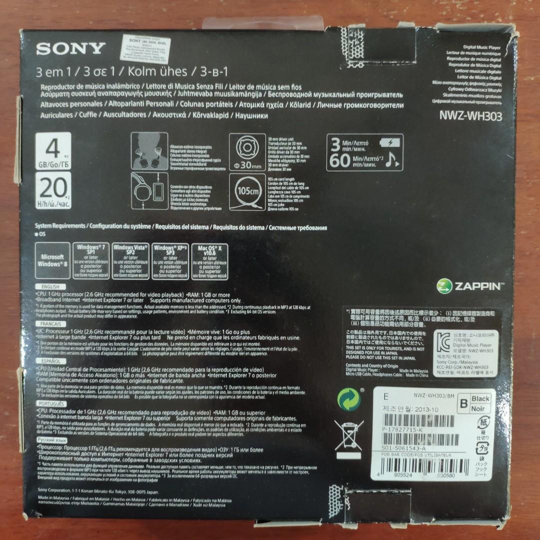 Sony Walkman NWZ WH303, Audio, Portable Audio Accessories on Carousell