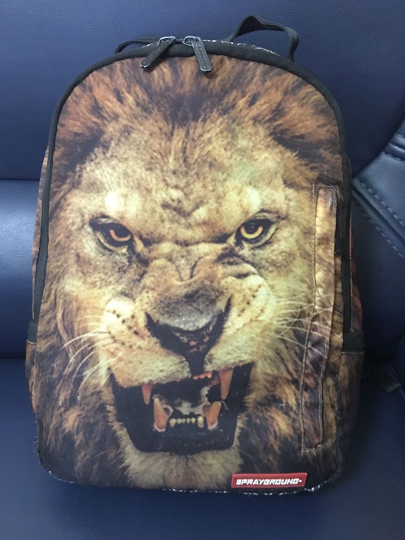 SPRAYGROUND 美國潮牌 超強功能性 後背包 LION 獅子 名牌背囊 backpack, 男裝, 袋, 背包 - Carousell