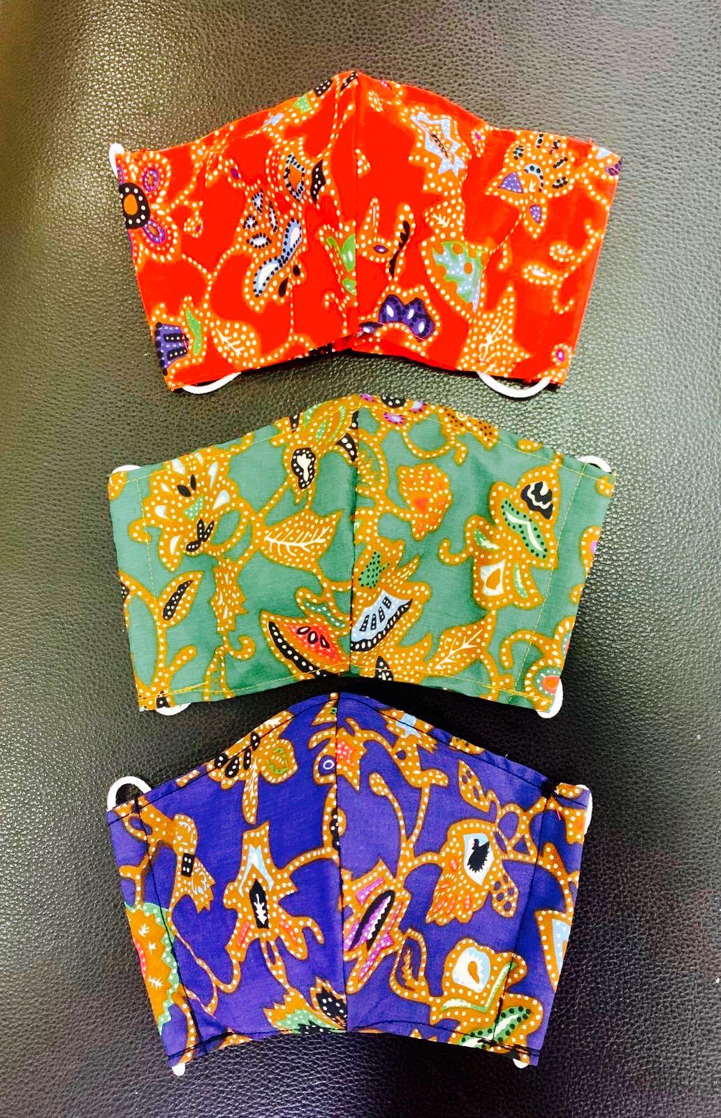 SQ batik design face mask, Everything Else on Carousell