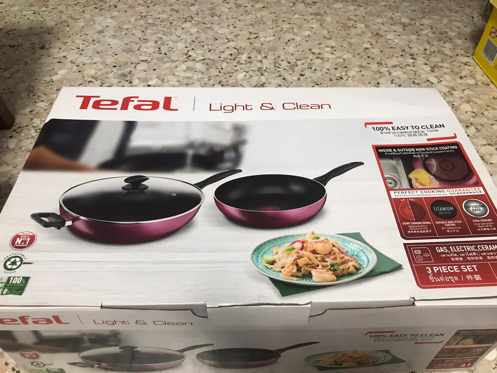 Tefal Fry Pan and Wok Pan with Lid, Furniture & Home Living ...