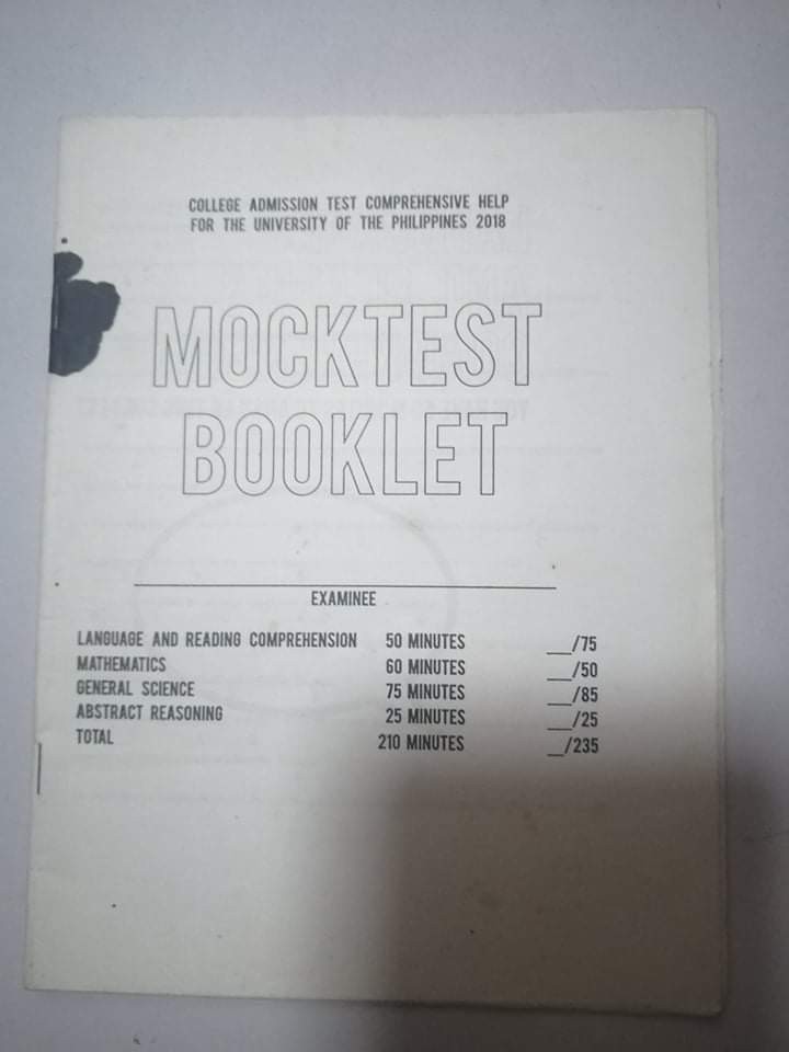 UPCAT MOCK TEST + CETs/SHS REVIEWER, Hobbies & Toys, Books & Magazines ...