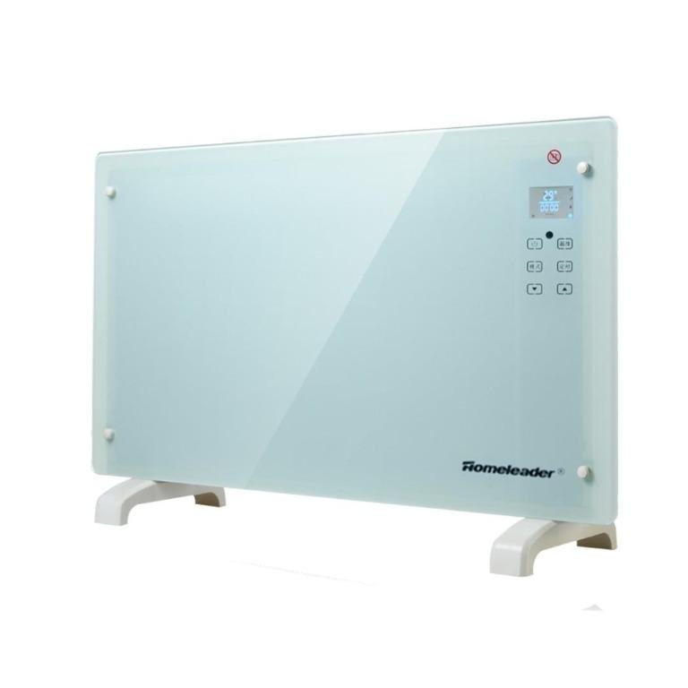 1692) Homeleader Electric Panel Heater GH-15F, Crystal Glass Flat ...