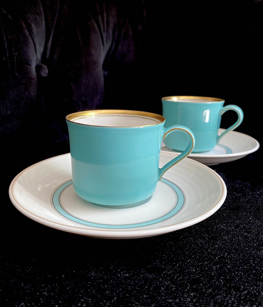 2Pairs Tiffany Mix Matched Arita & Nikko Cup & Saucers, Furniture ...