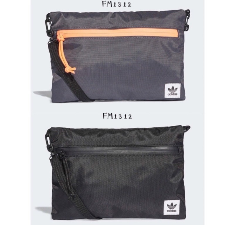 ADIDAS SIMPLE POUCH 防水拉鍊 防潑水 側背包 小包 FM1313 橙 FM1312 黑, 運動產品, 其他運動產品 ...