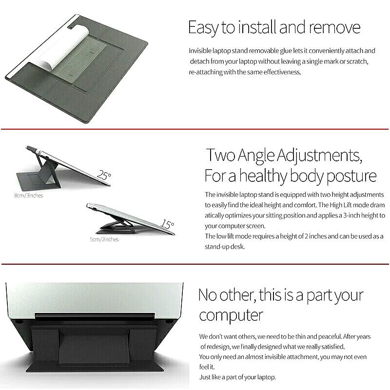 Adjustable Laptop Stand Laptop Pad Adhesive Stealth Stands Folding ...